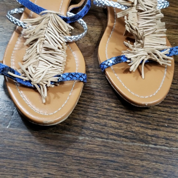 Visconti & Du Reau | Shoes | 299 Visconti Du Reau Blue Snake Fringe ...